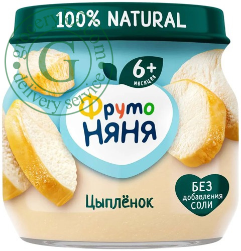 Frutonyanya baby puree, chicken, 80 g